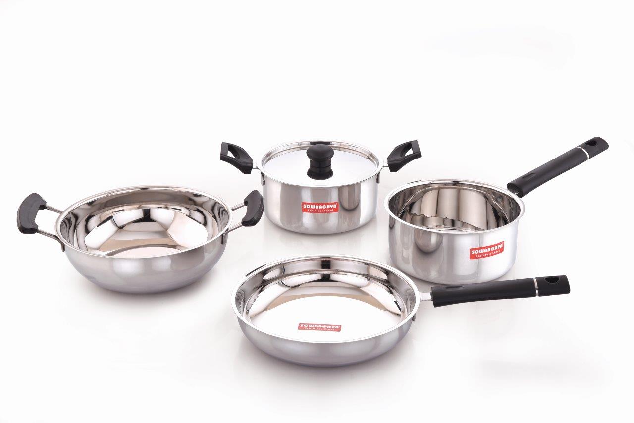 Ultima Induction Base Stainless Steel 5Pc Gift Set | SOWBAGHYA
